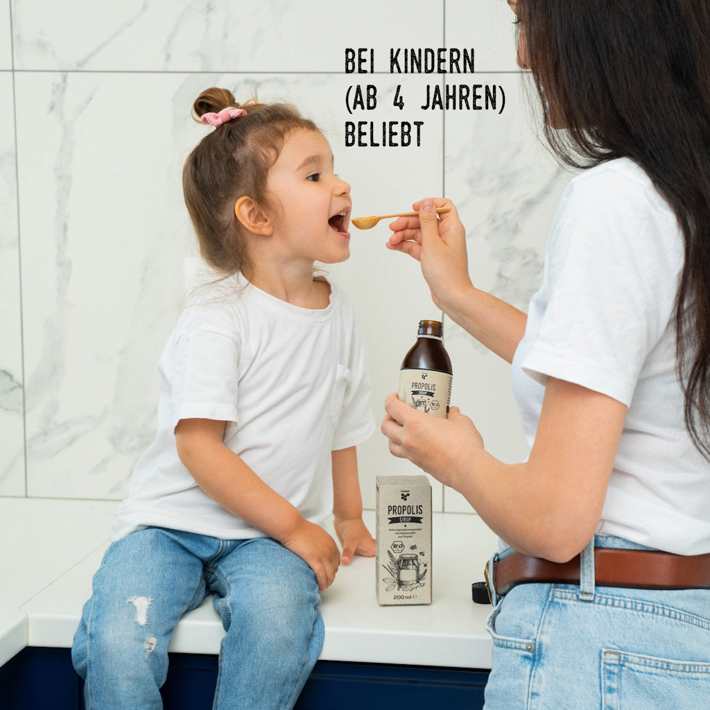 BIO Propolis Sirup (200ml) mit Honig u. Spitzwegerich | beegut